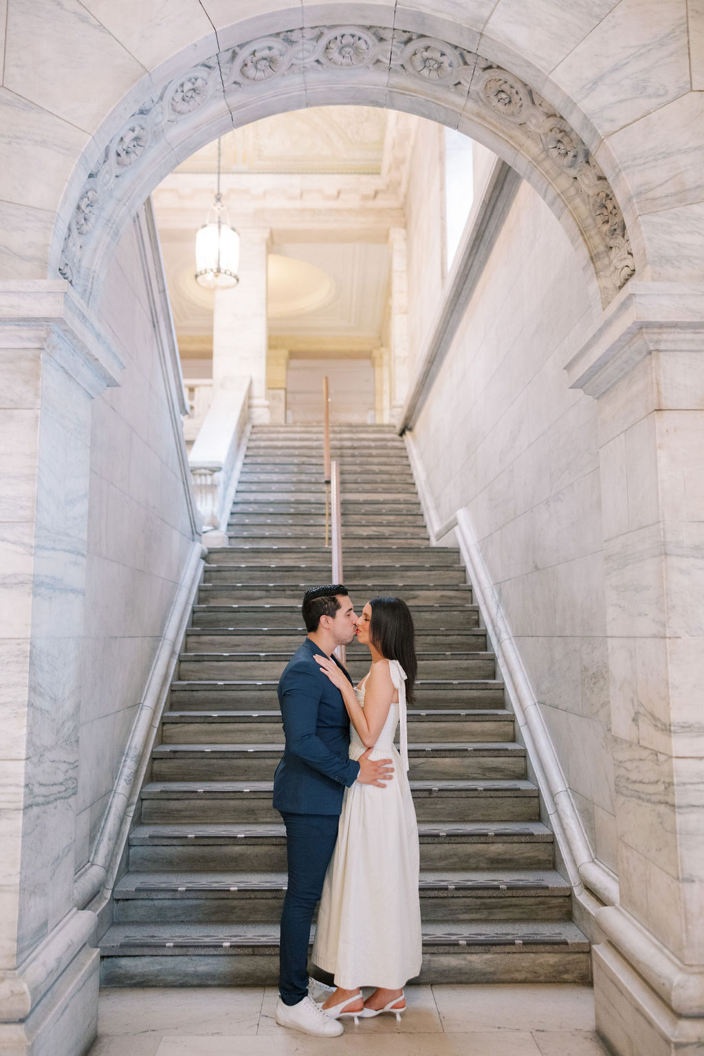 Elegant Engagement Session at the New York Public Library | Lauren ...
